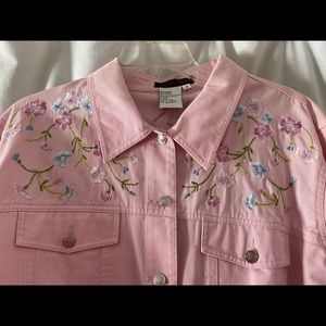 Blaine Trump | Jackets & Coats | Ladies X Light Pink Jean Jacket | Poshmark